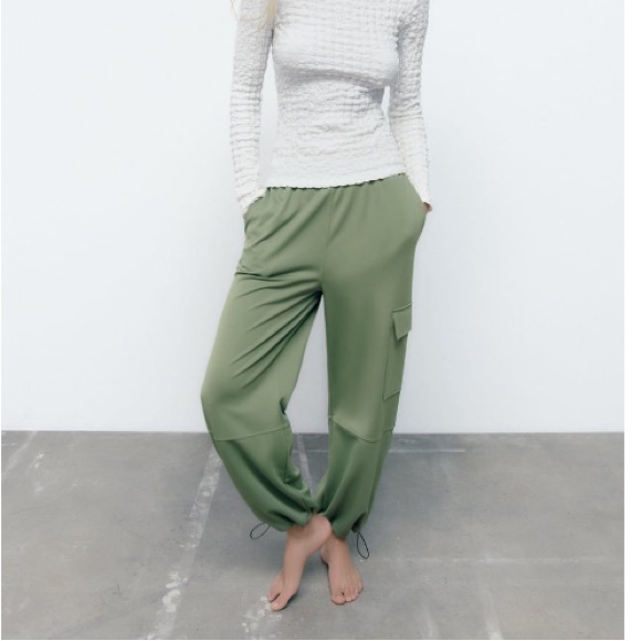 Zara | Pants & Jumpsuits | Zara Ruched Cargo Pants | Poshmark